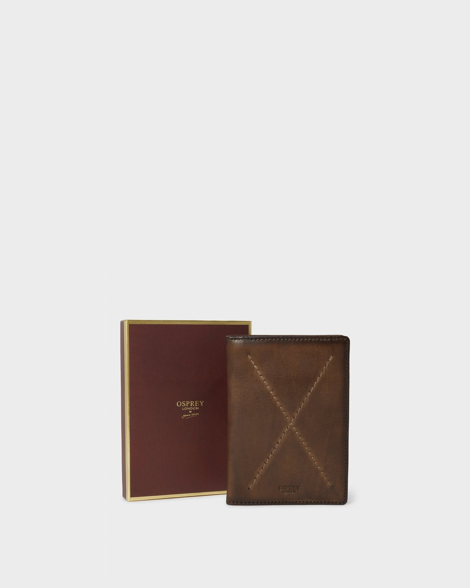 The X Stitch Leather RFID Passport Cover | OSPREY LONDON | Osprey London