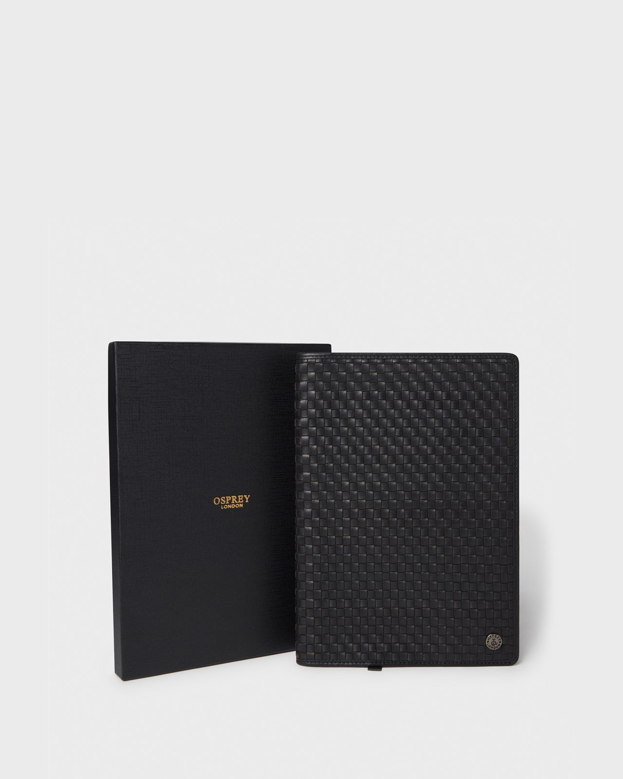 The Woven Large Leather Notebook | OSPREY LONDON | Osprey London