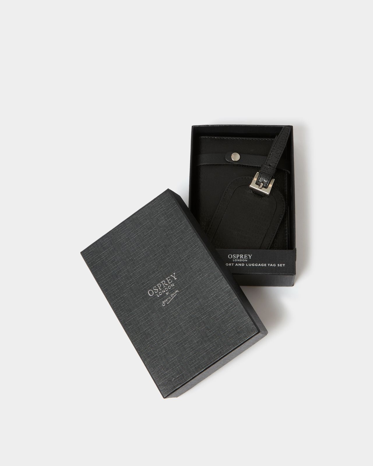 The Deboss Leather Passport and Luggage Tag Set | OSPREY LONDON ...