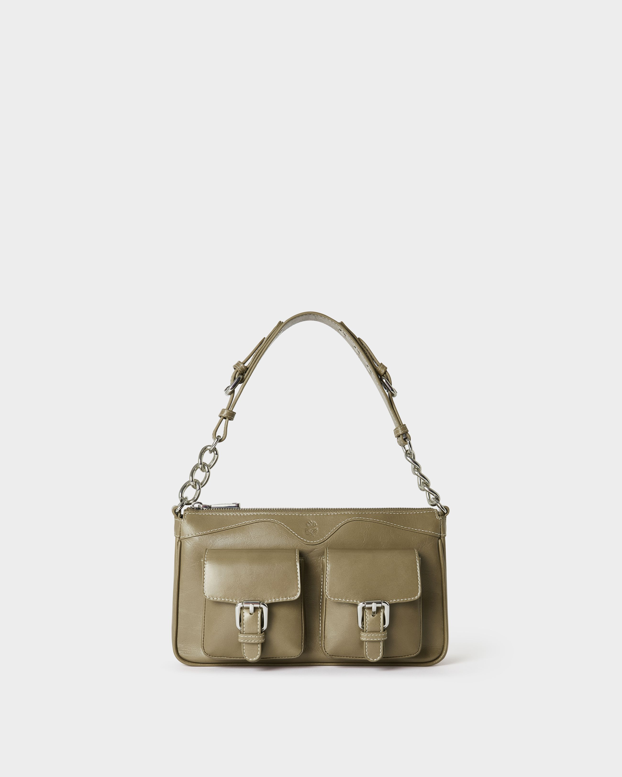 Cali Shoulder Bag – High-Shine Leather Style Statement; Modern Chain ...