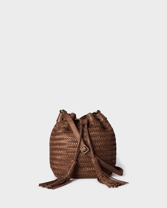 The Joss Woven Leather Bucket Bag | OSPREY LONDON | Osprey London