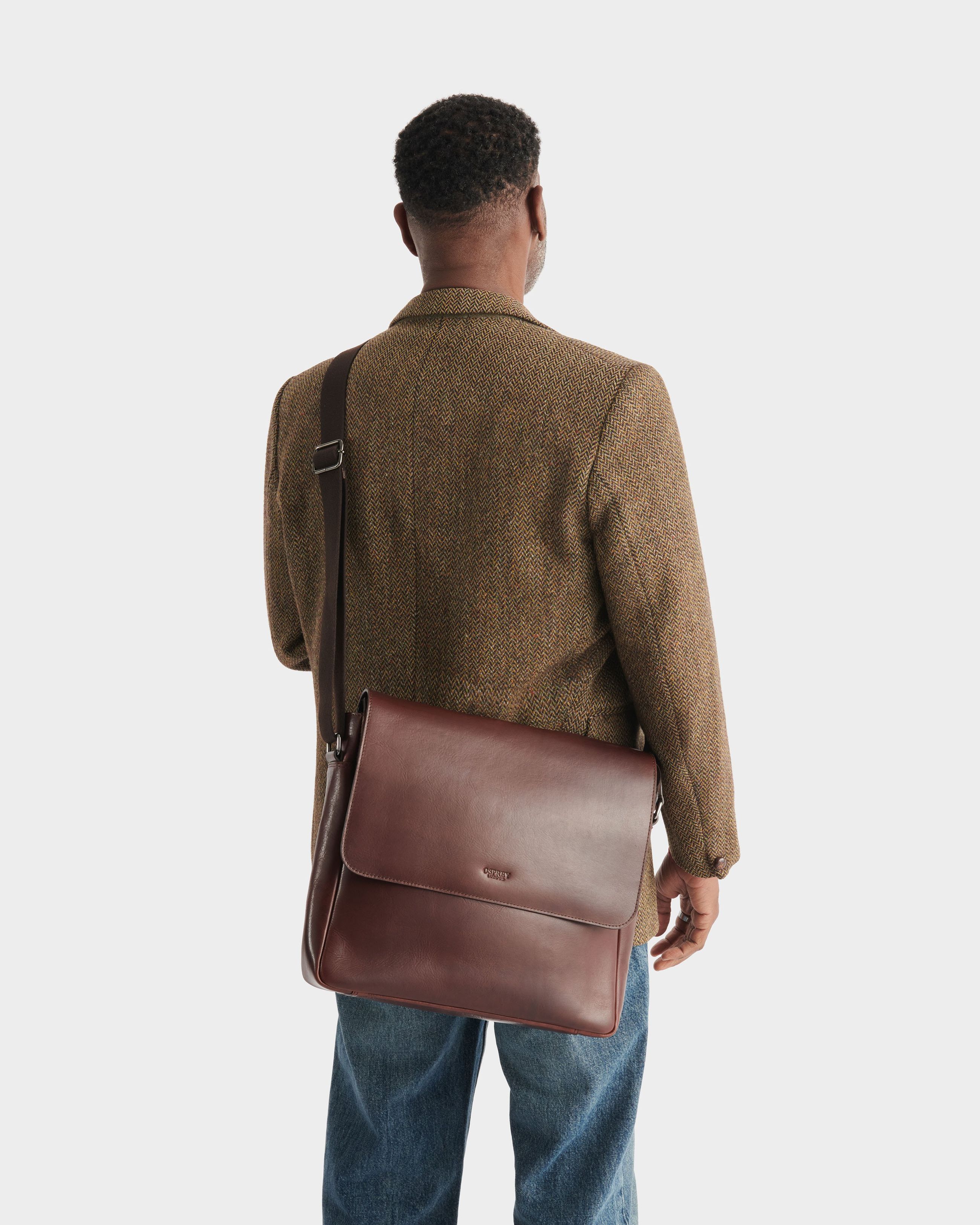 The Carter Leather XL Messenger | OSPREY LONDON | Osprey London