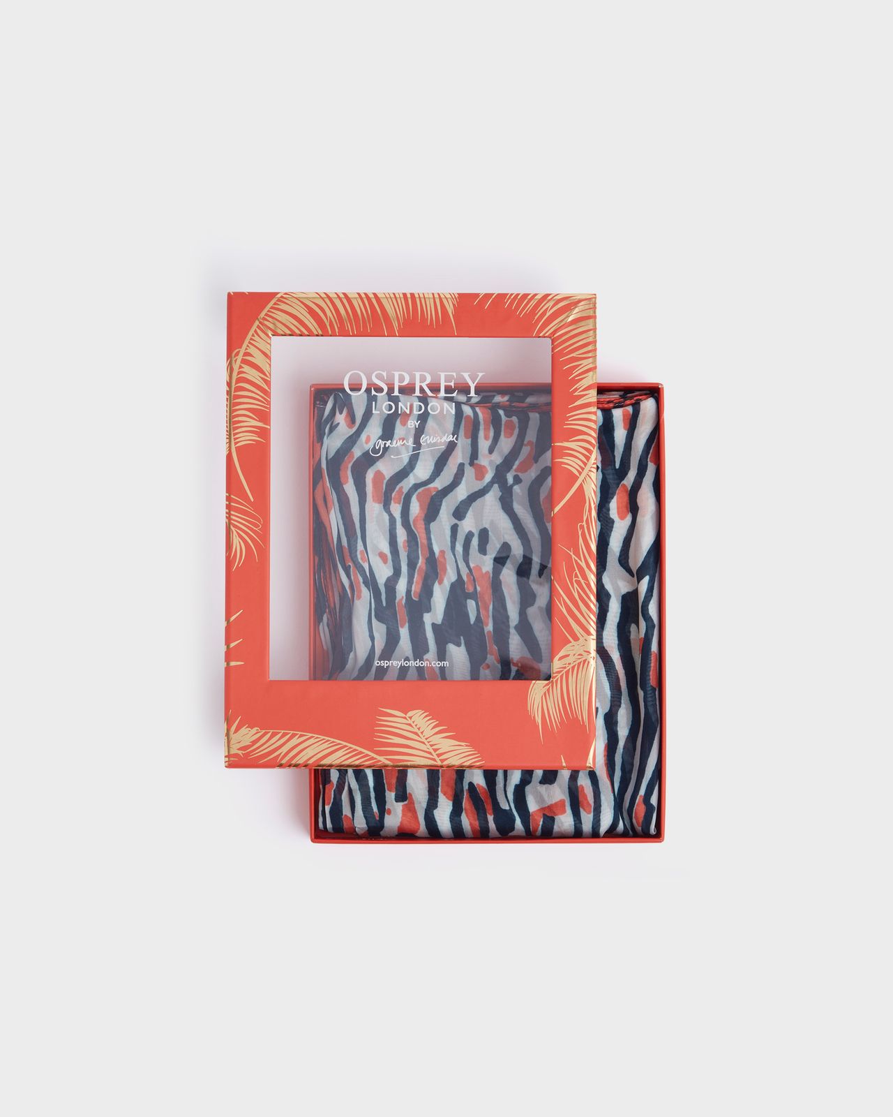 The Zebra Boxed Scarf | OSPREY LONDON | Osprey London